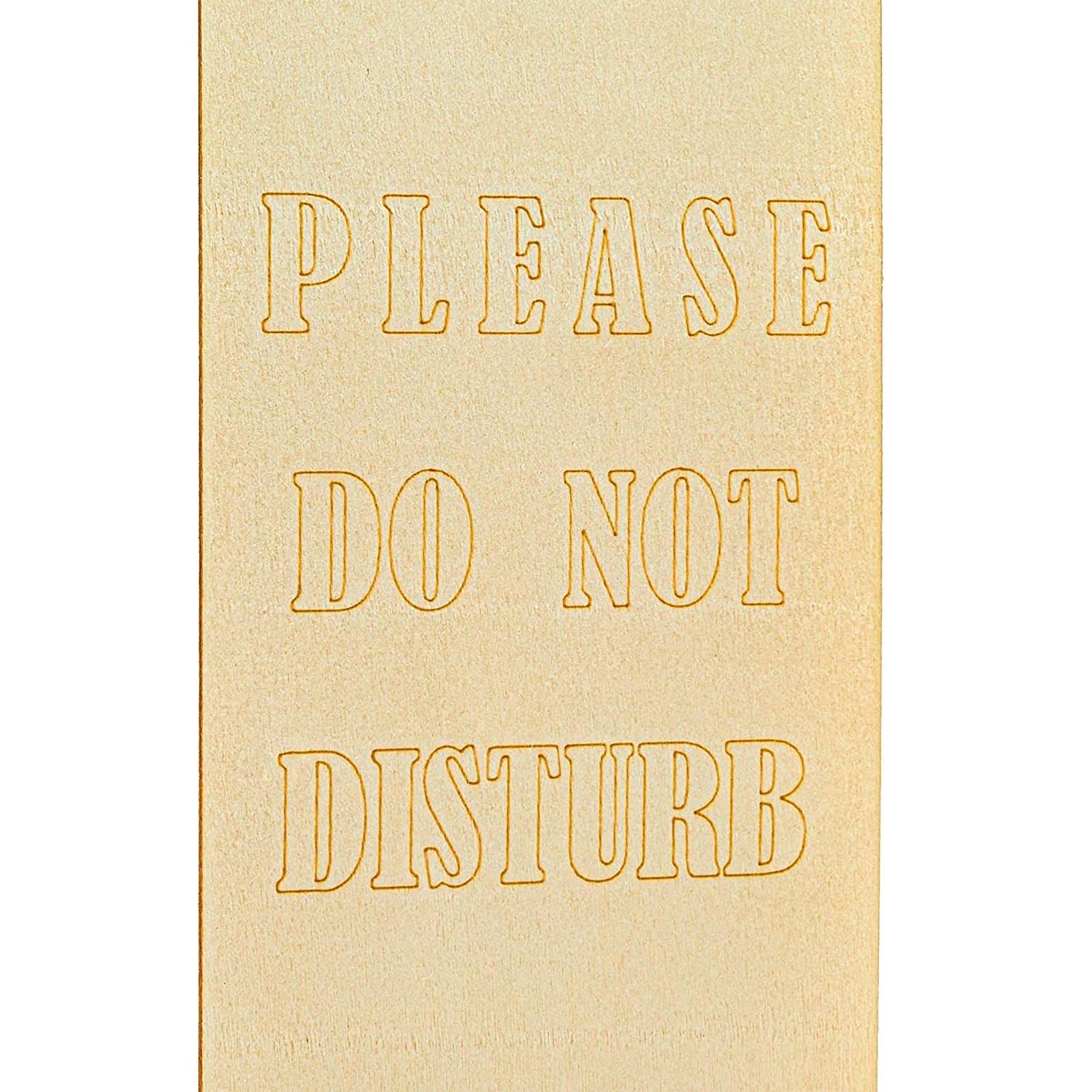 Wooden Door Knob Hanger, Please Do Not Disturb (3.25 x 9.5 in, 12-Pack)