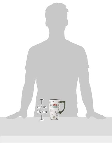Spoontiques - Ceramic Travel Mugs - Central Perk Cup - Hot or Cold Beverages - Gift for Coffee Lovers