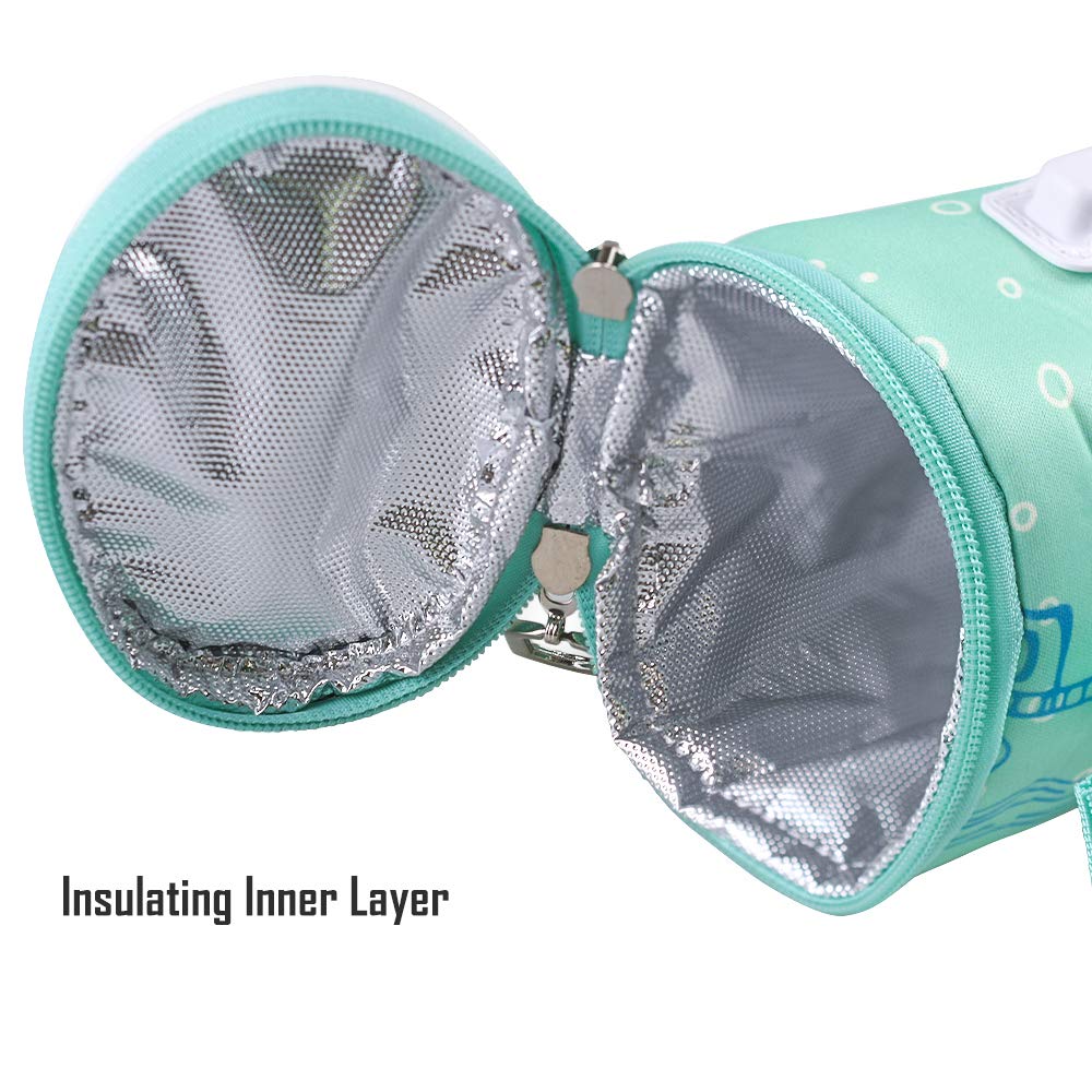 Topwon Baby Milk Bottle Warmer Bag Portable USB Breast Milk Keep Warm Bag Insulated Baby Bottle Tote Bag for Outside Walk, Shopping, Travelling
