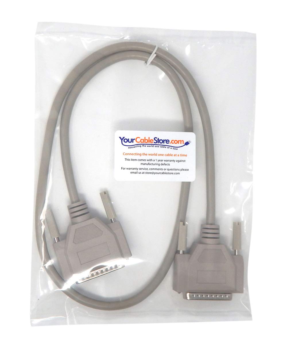 Your Cable Store 3 Foot DB25 25 Pin Serial Port Cable Male/Male RS232