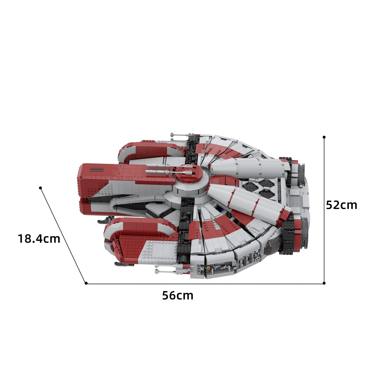 6234 Pieces Space Wars Starship Ebon Hawk Building Blocks; Galaxy Smuggler Ship Model Kit, Republic Ebon Hawk Spaceship Building Sets Construction Toys, Compatible with Lego Space War Series