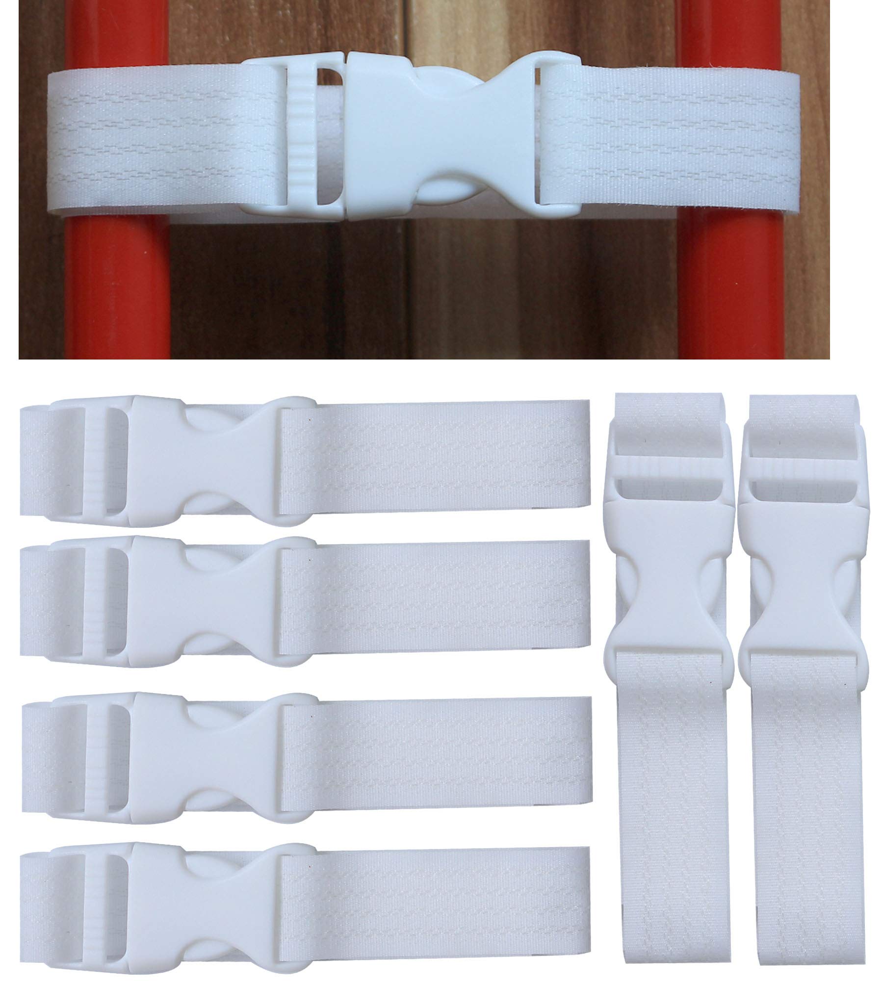 Vukgahao French Door Fridge Lock Multi-Functional Magic Buckle Baby Cabinet Lock forRV Cable Tie Best Gifts for Child Safety Products (White, 14)