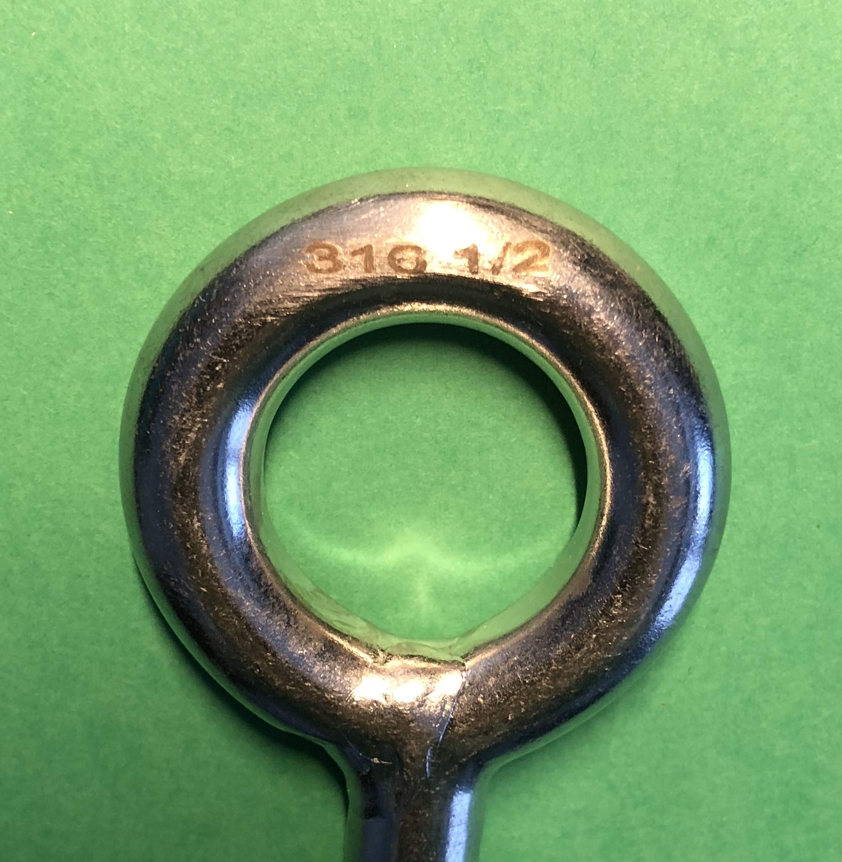 US STAINLESS Stainless Steel 316 Eye Bolt 1/2" x 12" Whitworth (1/2"-12) Short Thread Marine Grade Pitch of 12