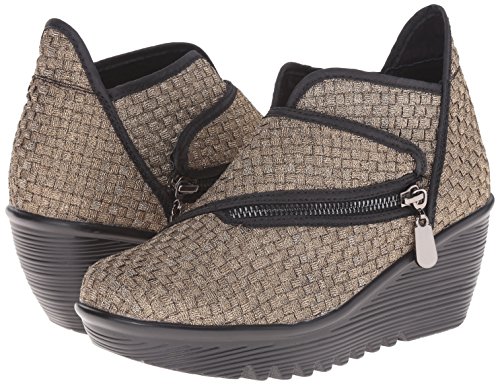 Bernie Mev Women's Zig Zag Ankle Bootie, Bronze, 38 EU/38 EU = 7.5-8 M US