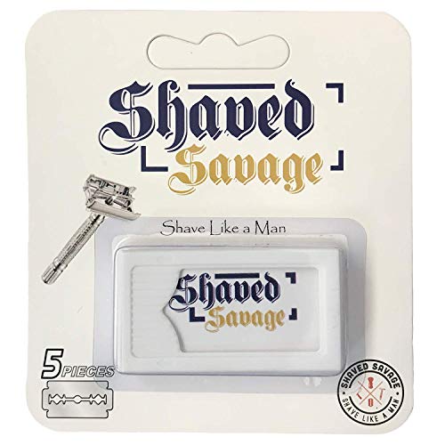 5 Pack refill Safety Razor, Double Edge Razor Blade, Single Blade, Classic Shaving, Wet Shaving. 1 Pack of 5 DE Blades 3-6 Shaves per blade