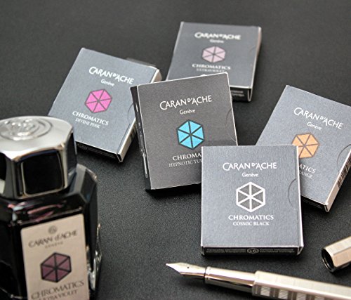 Caran d'Ache 8021-009 Cartridge Ink, Cosmic Black, Genuine Import