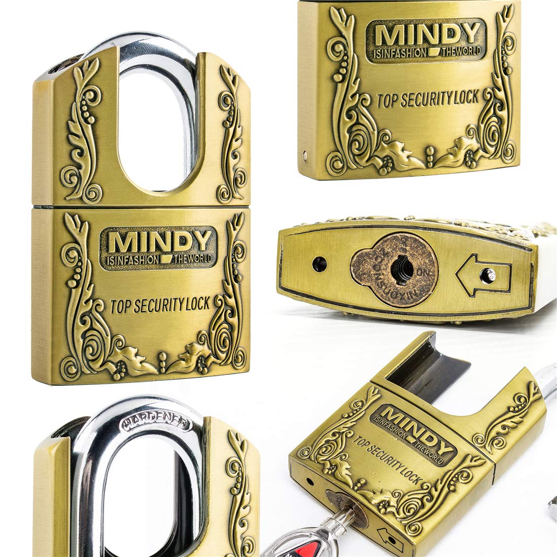 3 Keys 70mm Heavy Duty Warehouse Shrouded Hardened Keyed Padlock Top Security Lock