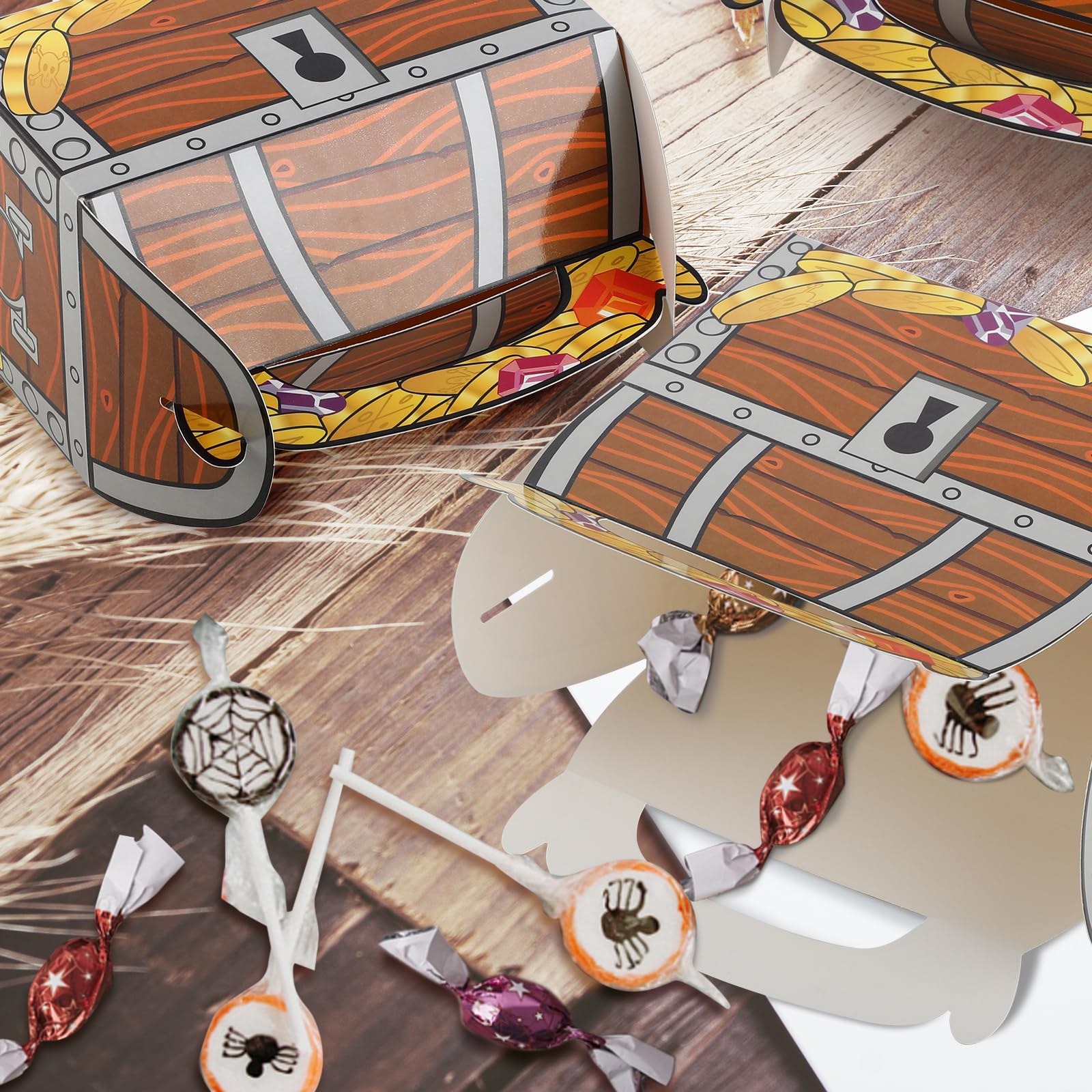 Adorox 12 Treasure Chest Treat Boxes Pirate Birthday Party Favor Goodies