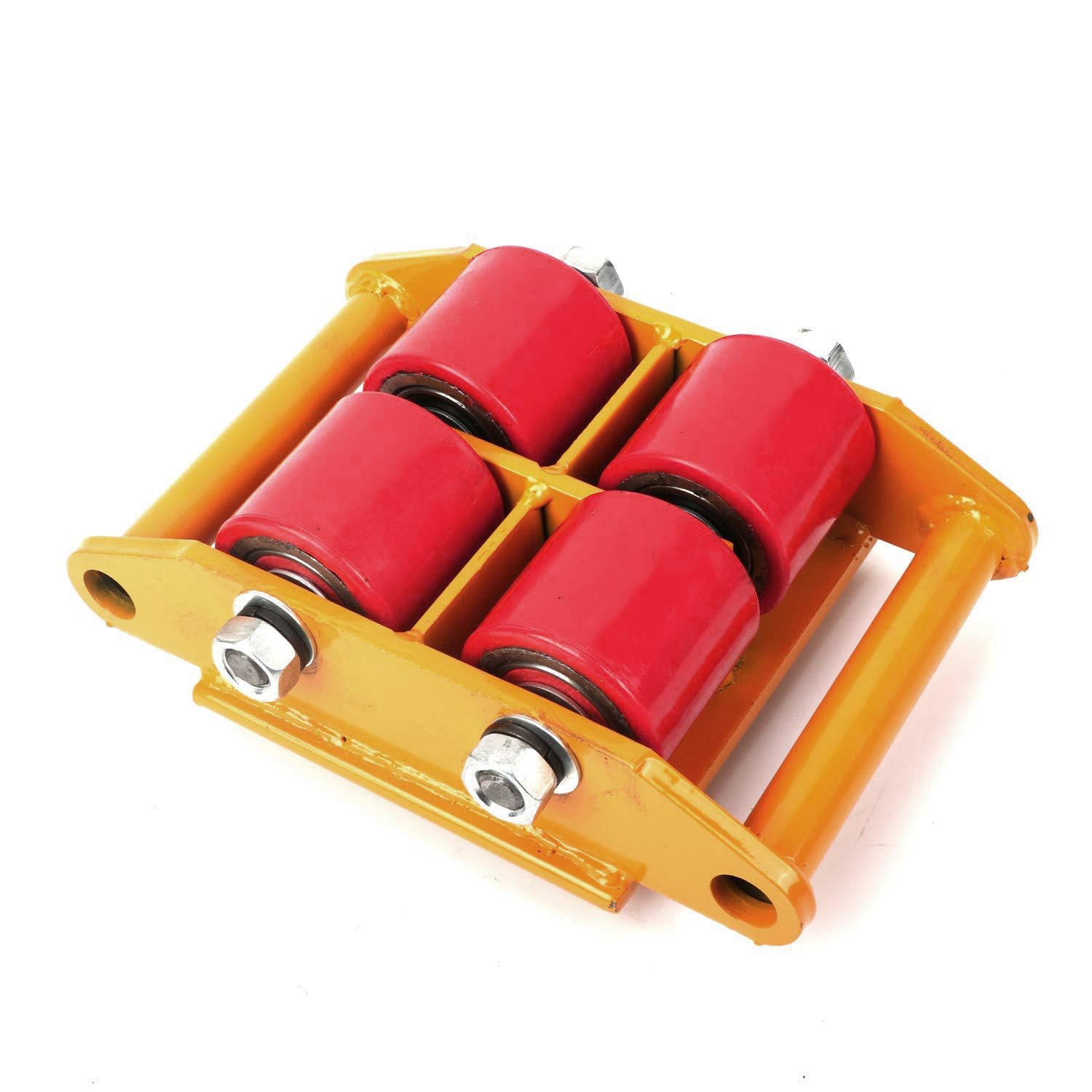 6T Industrial Machinery Mover with 360° Rotation Plat 13200lbs Machinery Moving Skates with 4 Roller Wheels Machinery Mover Dolly Skate, Orange, 1PC