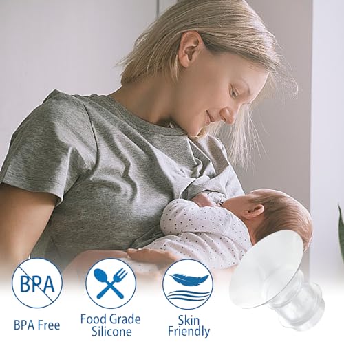 8 PCS Flange Insert 15/17/19/21mm, Compatible with Momcozy,Medela, Willow, S9/S10/S12 Wearable Breast Pump Flange Inserts, Reduce 24mm Shield/Flange Nipple Tunnel Down to Correct Size