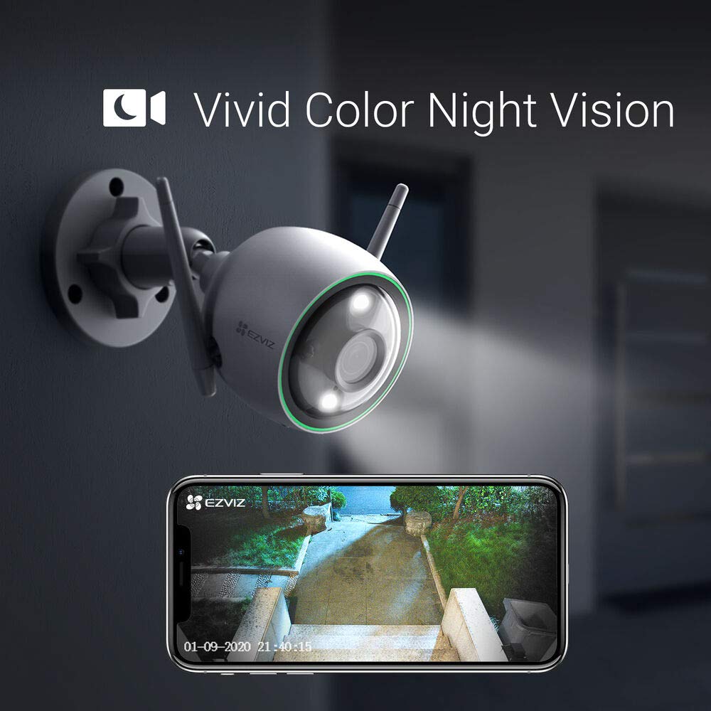 EZVIZ 2 Pack C3N Full HD AI-Powered Outdoor Smart Wi-Fi Security Camera