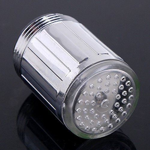 7 Color LED Light Changing Glow Shower Stream Water Faucet Tap for Kitchen Bathroom 1 PCS