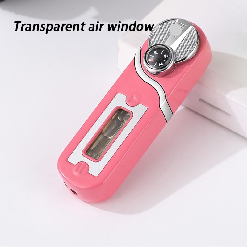 2024 New Butane Lighter, Windproof Blue Flame, Transparent Gas Window, Adjustable Flame Size, Suitable, Daily Use (Color : C3)