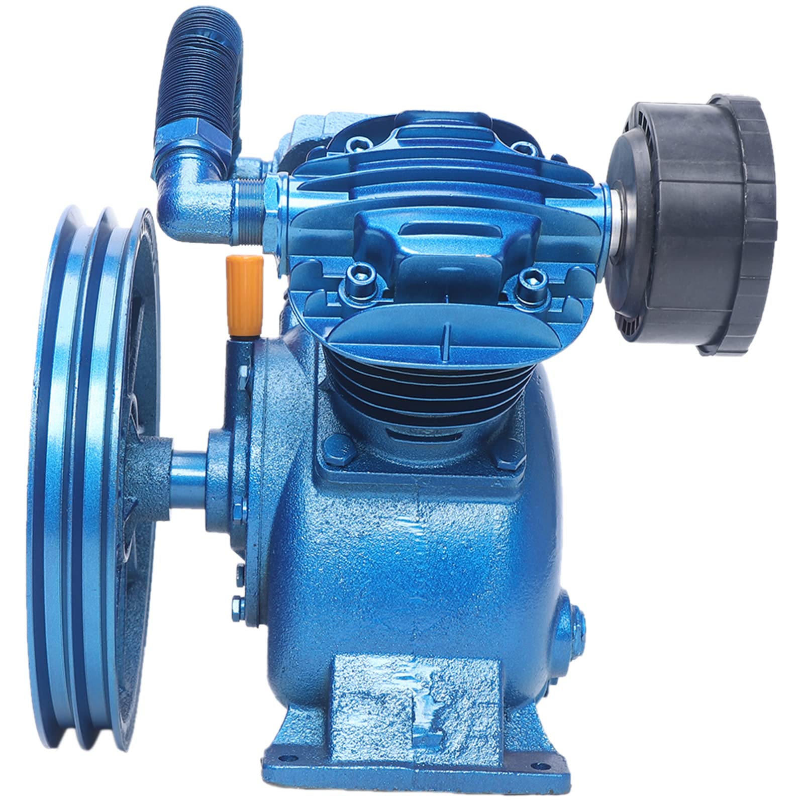 5.5HP Dual Piston V Style Air Compressor Head Pump Motor Cast Iron 2-Stage 2-Cylinder, 21 CFM 175 PSI