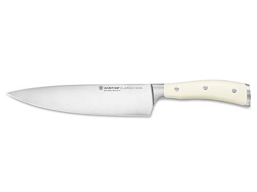 Wüsthof Kochmesser 20 cm Klinge, Classic Ikon Crème (1040430120), geschmiedet, Edelstahl, rostfrei, Küchenmesser sehr scharfe Klinge, weißer Griff