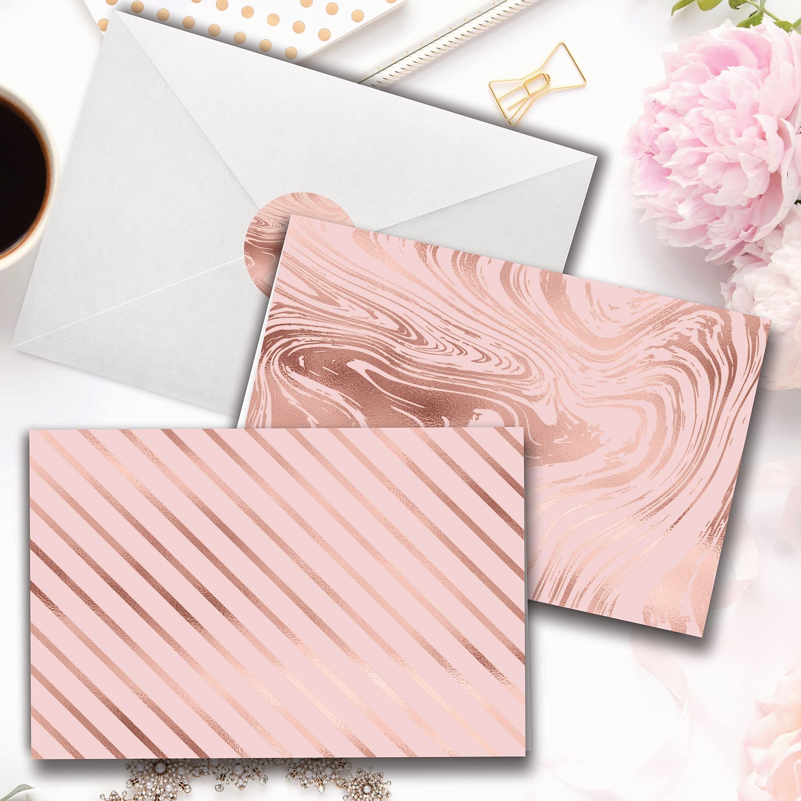 50-Pack Assorted Greeting Cards: 4x6’’ Blank Note Cards with Envelopes and Matching Stickers - Featuring 10 Unique Designs for Various Occasions Such as Thank You, Birthday, Business, and More