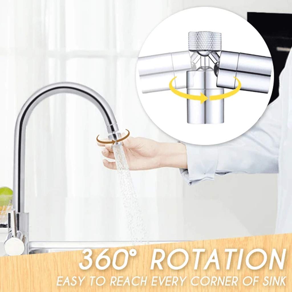360° Rotate 2-Flow Faucet Water Bubbler Home Kitchen Saving Tap Head Spray Nozzle Replacement Anti-Splash Tap Booster Shower and Water Saving Faucet for Kitchen