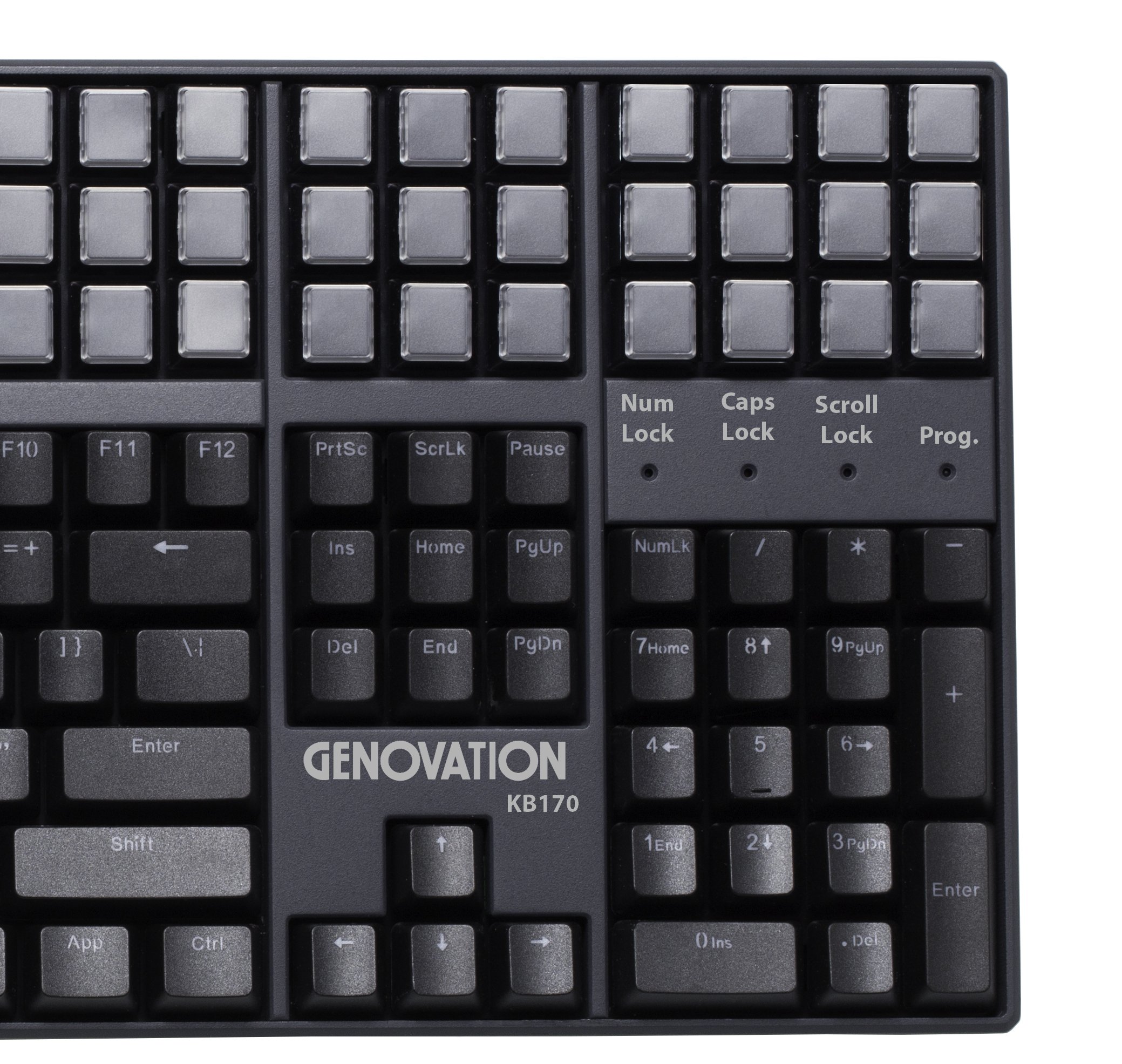 Genovations Wired 66 Keys Keyboard Programmable USB, Keyboard, Black