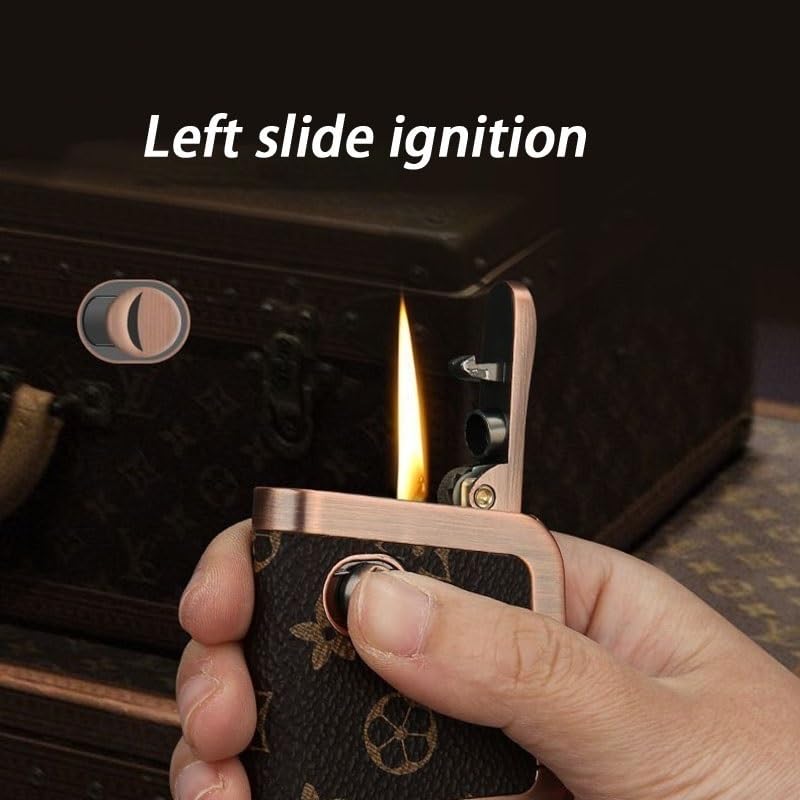 2024 New Retro Kerosene Lighter, Classic Open Flame, Reusable, Easy to Carry, Suitable, Daily Use (Color : C3)