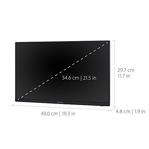 ViewSonic VA2256-MHD_H2 Frameless Dual Pack Head-Only 1080p IPS Monitors with HDMI DisplayPort and VGA for Home and Office Black (Renewed)