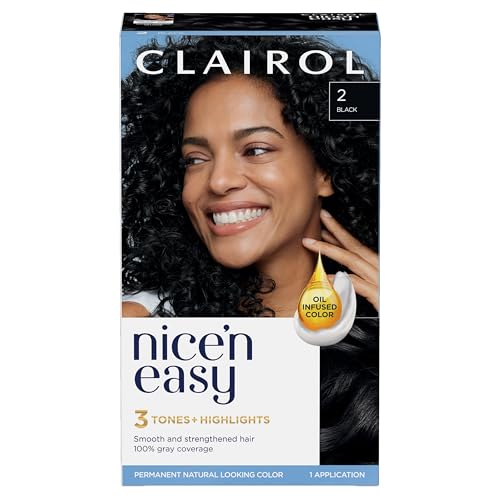 Clairol Nice'n Easy Permanent Hair Color, 2 Black