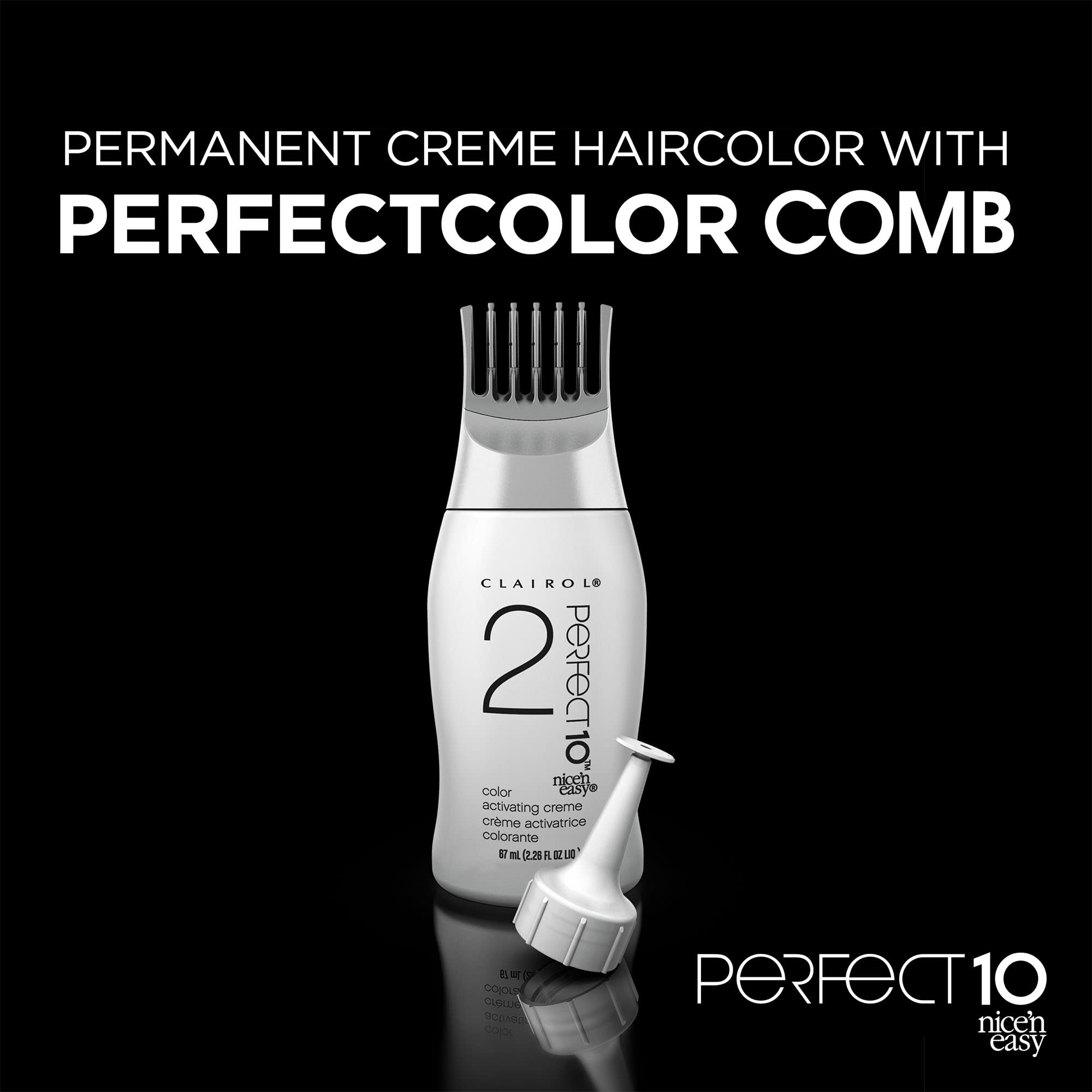 Clairol Nice‘n Easy Perfect 10 Permanent Hair Dye, 4R Dark Auburn Hair Color, Pack of 1