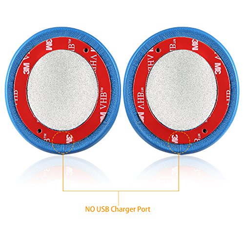 Jecobb Solo 2 Wired Replacement Earpads Ear Cushion Pads with Protein Leather and Memory Foam for Beats Solo2 Wired On-Ear Headphones by Dr. Dre ONLY (NOT FIT Solo 2/3 Wireless) (Blue)