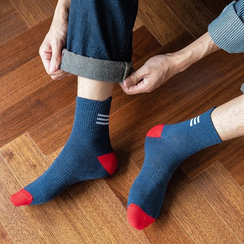 5 Pairs - Men Mesh Ventilating Comfort Fit Performance Socks-Style1