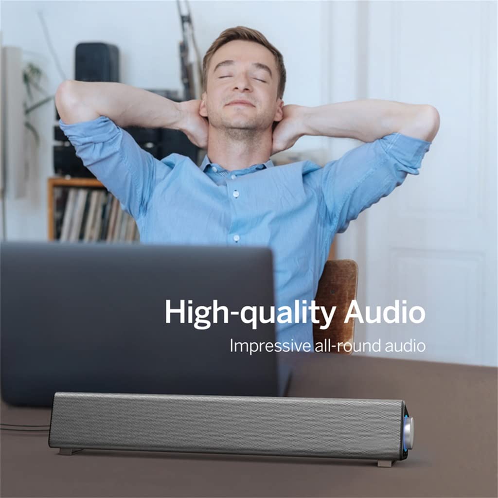 AFLHYJK Soundbar 5.0 Speaker Powerful Drivers Subwoofer Wall Mount Home Theater System Support