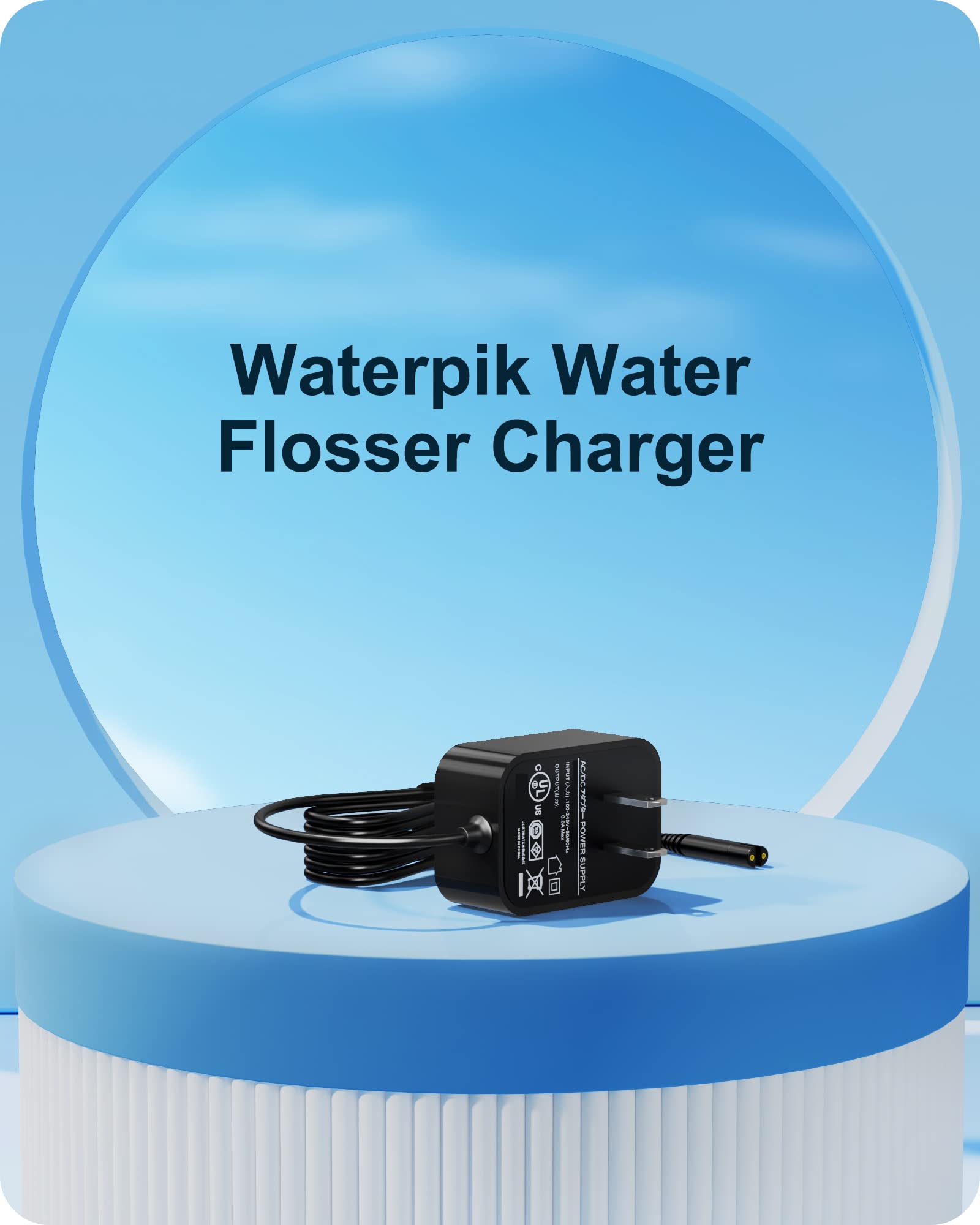 VHBW for Waterpik Replacement Charger, Compatible with Waterpik WP360 WP360W WP462 WP462W WP450 WP450W Water flosser Power Cord