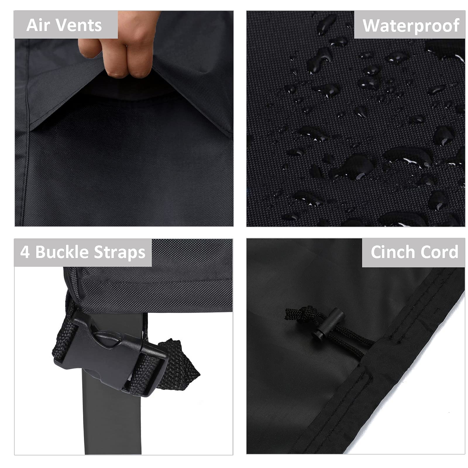 kefit Patio Sofa Covers 3-Seater, Outdoor Sofa Covers Waterproof, 78" L x 37" W x 28" H Patio Furniture Covers with Air Vent