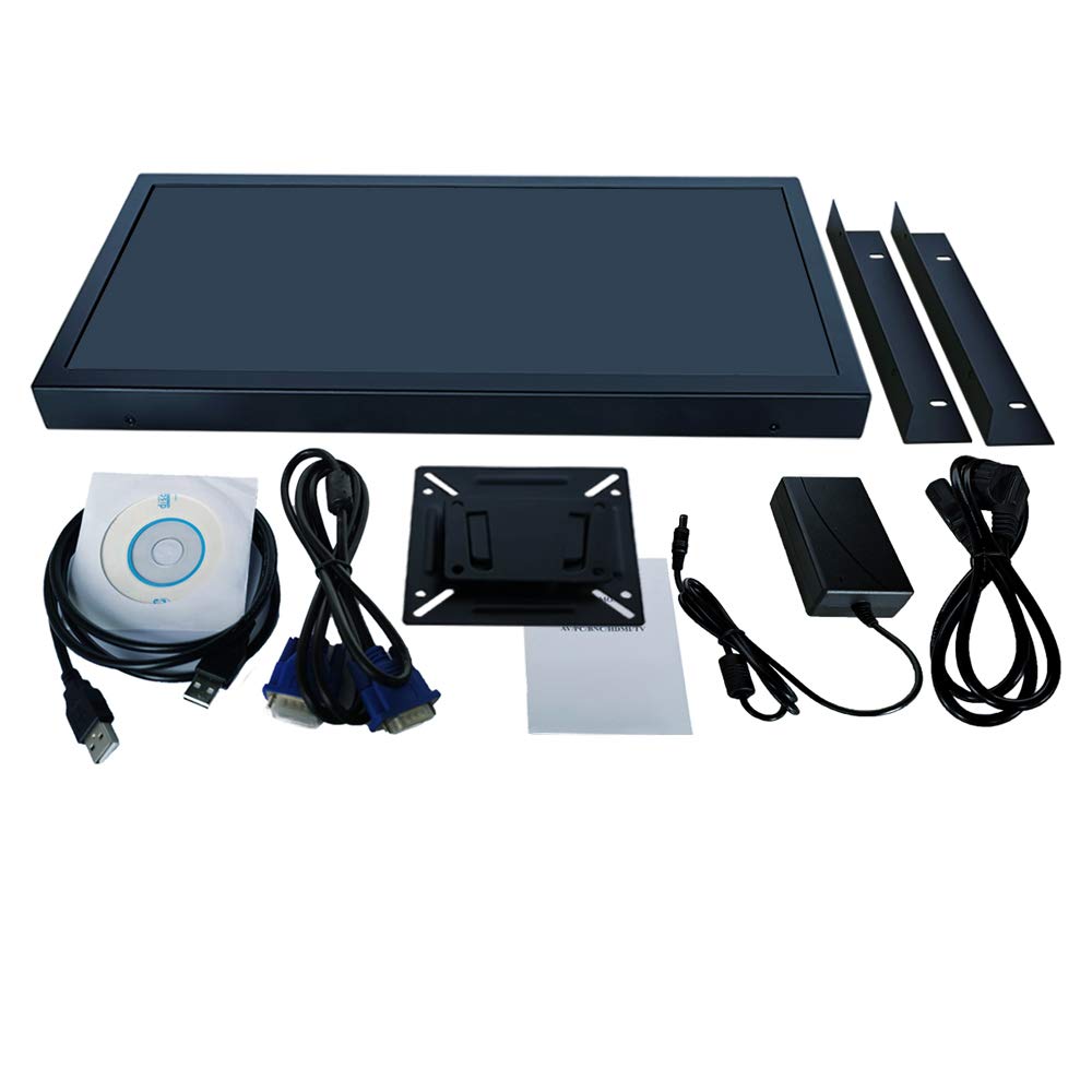 iChawk 17.3'' inch 1920x1080 PC Monitor 16:9 Widescreen HDMI-in VGA USB Built-in Speaker Embedded Open Frame Support Linux Ubuntu Raspbian Debian Resistive Touch LCD Screen Display K173MT-59RL
