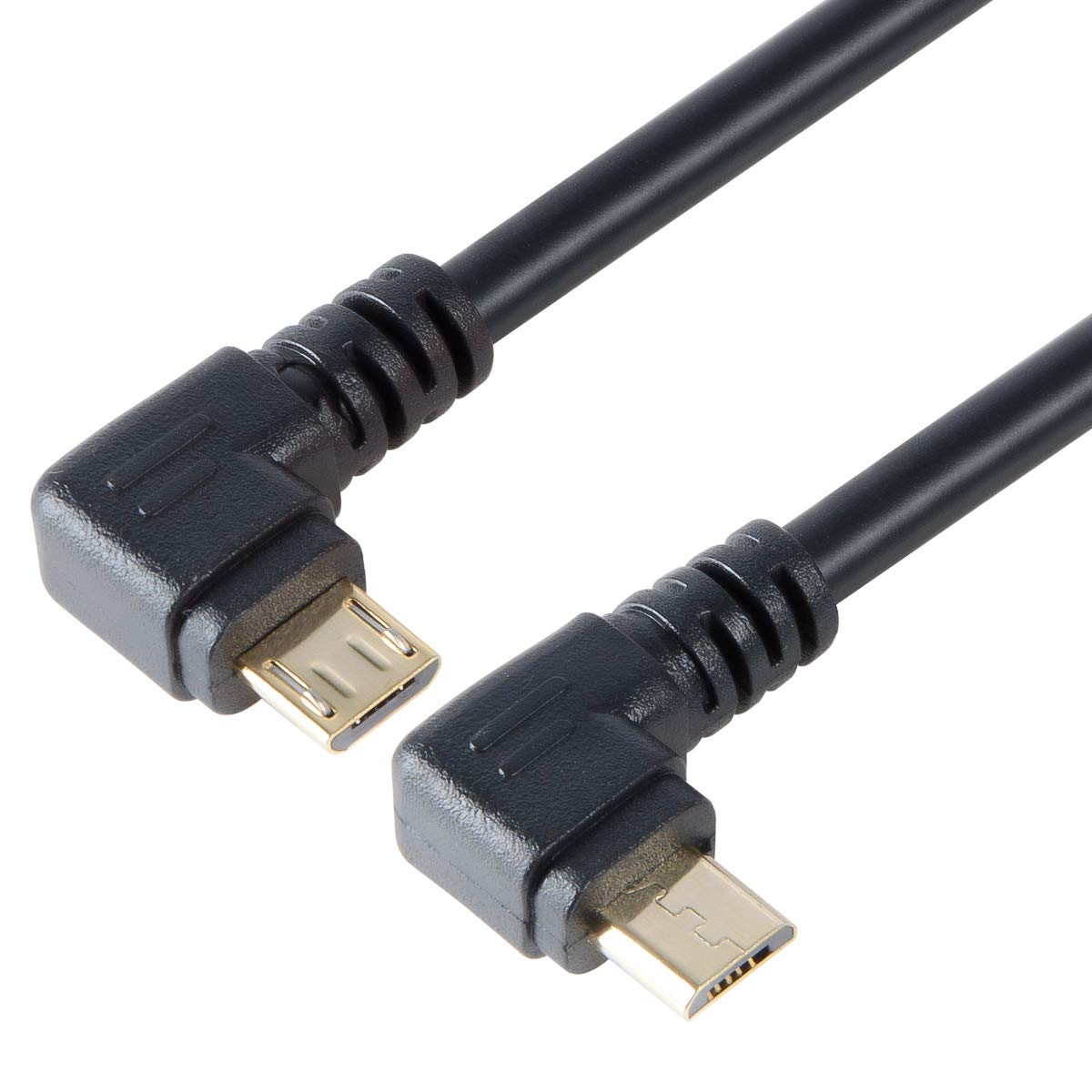 TENINYU Combo-Pack Left/Right Angle USB Cable 5.5 Inches for TV Stick and Power Bank - 90 Degree USB to Micro USB Cable for Roku TV Stick and More