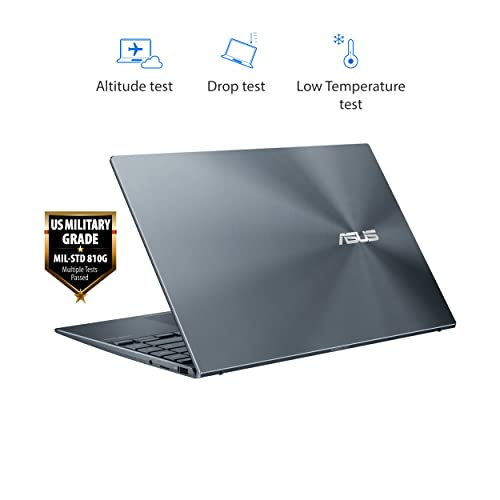 ASUS ZenBook 14 Ultra-Slim Laptop 14β FHD Display, AMD Ryzen 7 5800H CPU, Radeon Vega 7 graphics, 16GB RAM, 1TB PCIe SSD, NumberPad, Windows 11 Pro, Pine Grey, UM425QA-EH74