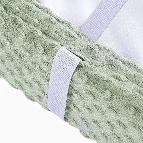 Changing Pad Cover, Ultra Soft Minky Dots Plush Changing Table Covers Breathable Mink Changing Table Sheets Cover Wipeable Changing Pad Covers for Infants Newborn Baby Girl Boy (Meadow Mist)