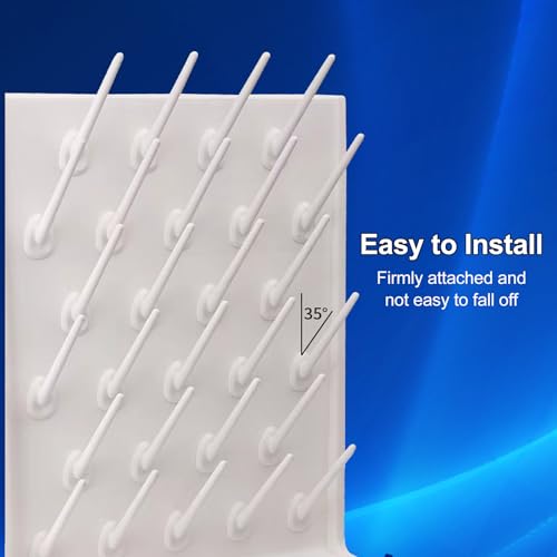YTFLOT Wall Mounted Drying Rack 27 Pegs Lab Drying Draining Rack Cleaning Equipment Bench-top Laboratory Glassware