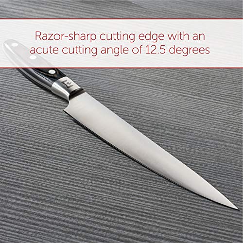 WOLF GOURMET Carving Knife and Fork Set, Ergonomic for Comfort and Control, Forged High-Carbon Stainless Steel, Durable (WGCU211S)