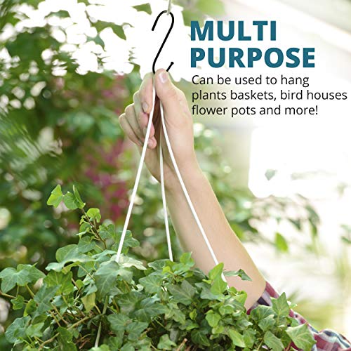 Remzly 30 Pack S Hooks for Hanging 3.5 Inch | Heavy Duty Carbon Steel Hangers for Kitchen Utensils, Plants, Pot, Pan, Cups, Towels β Black