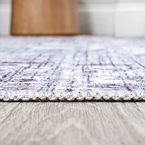 JONATHAN Y WSH102A-3 Didim Boho Gray Medallion Machine Washable Indoor Bohemian Transitional Area Rug,High Traffic,Kitchen,Living Room,Backyard,Non Shedding,3 X 5,Gray/Purple