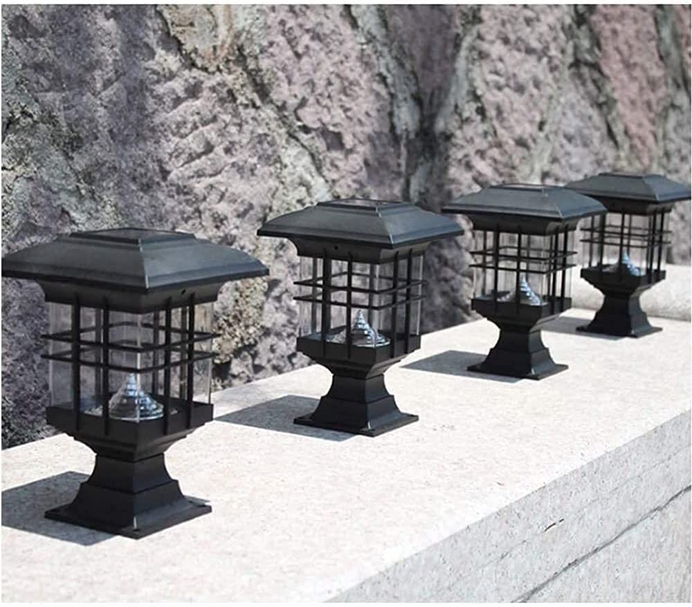 BOOHR Solar Post Lights, Waterproof Fence Pillar Lights, Outdoor Decoration Patio Lights for Home and Garden