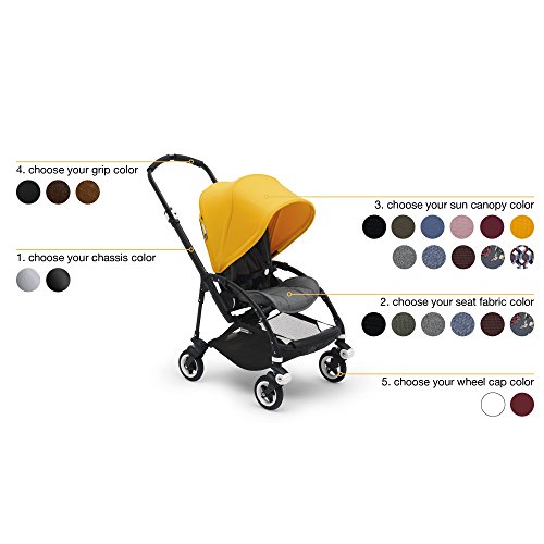 Bugaboo Bee5 Sun Canopy, Waves - Extendable Sun Shade for Full Weather Protection, Machine Washable