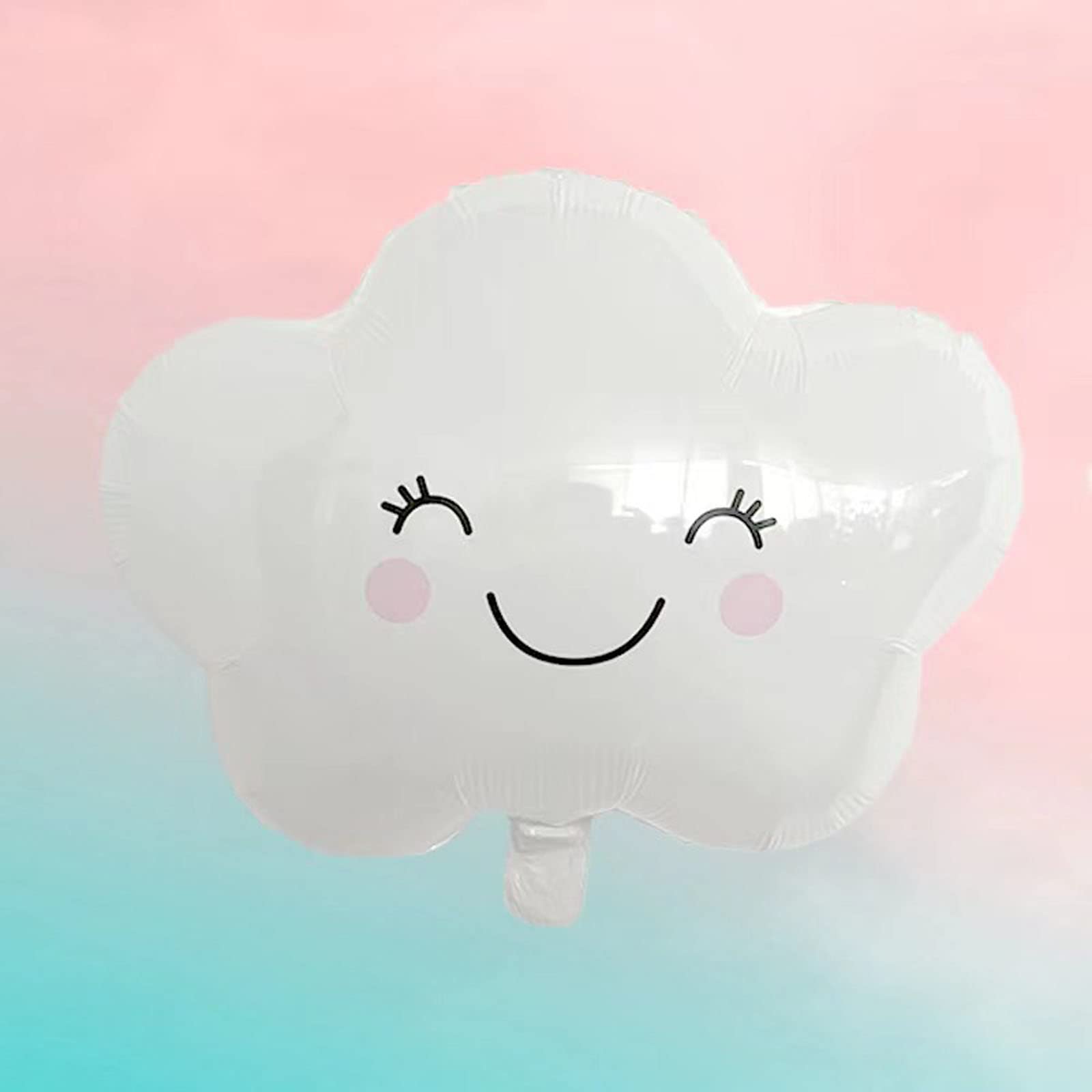 8PCS White Cloud Balloons 18 Inch Mylar Foil Cloud Balloons for Baby Shower Birthday Wedding Party Supplies