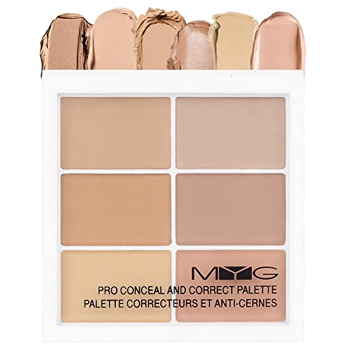 6 Color Correcting Concealer Palette, Cream Contouring Makeup Kit, Corrects Dark Circles Red Marks Scars, Highlight and Contour, Light Mediumor creamy concealer for mature skin A1 Light Skin