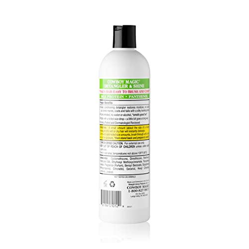 Cowboy Magic Concentrated Detangler and Shine Great for Pets and Human Hair! (16 fl oz (473 mL)),White