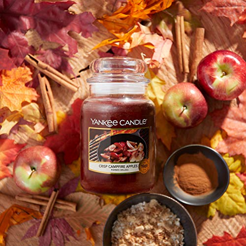 Yankee Candle Scented Candle, Crisp Campfire Apples Large Jar, Burn Time: Up to 150 Hours, Large Jar Candle