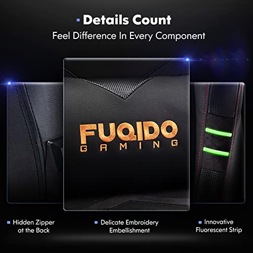 Big and Tall Gaming Chair 350lbs-Racing Computer Gamer Chair,Ergonomic Office PC Chair with Wide Seat, Reclining Back, Adjustable Armrest for Adult Teens-Black
