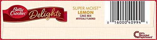 Betty Crocker Delights Super Moist Lemon Cake Mix, 15.25 oz.
