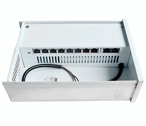 SECUPOE Outdoor 8-Port Fast Ethernet PoE Switch Support 10/100M with 2-Port FE Network Uplink 802.3af/at Built-in DC48V Power Supply 820ft 250m Data Transmission