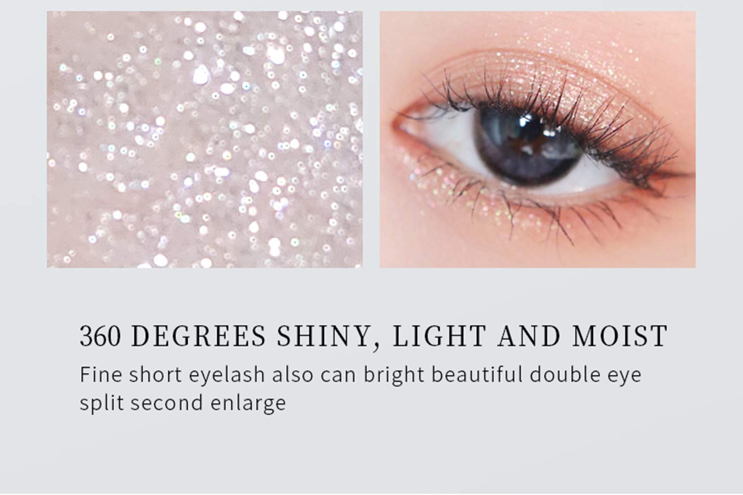 MiDenso 4D Lash Mascara Silk Fiber Eyelash Mascara Waterproof Thicker Longer Voluminous Eyelashes Makeup Long Lasting Glitter Eyelash Double Head 2 Effect and Natural