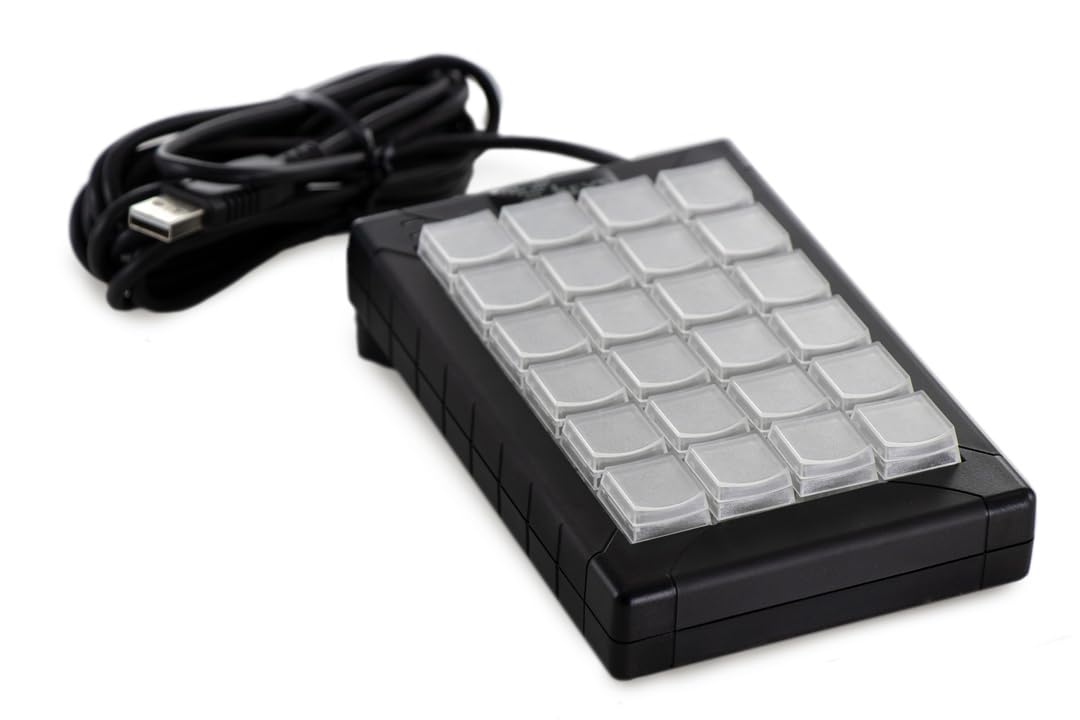 X-keys Programmable USB Keypads and Keyboards (24 Key, Black and White)